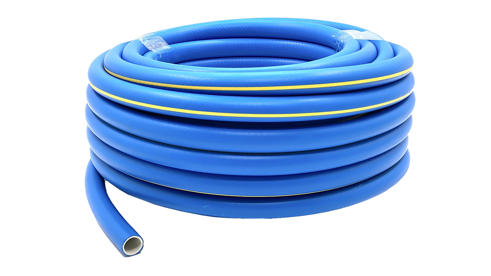 Шланг армированный AQUA FORCE Soft touch СИНИЙ с желтой полосой 3/4 25м ...